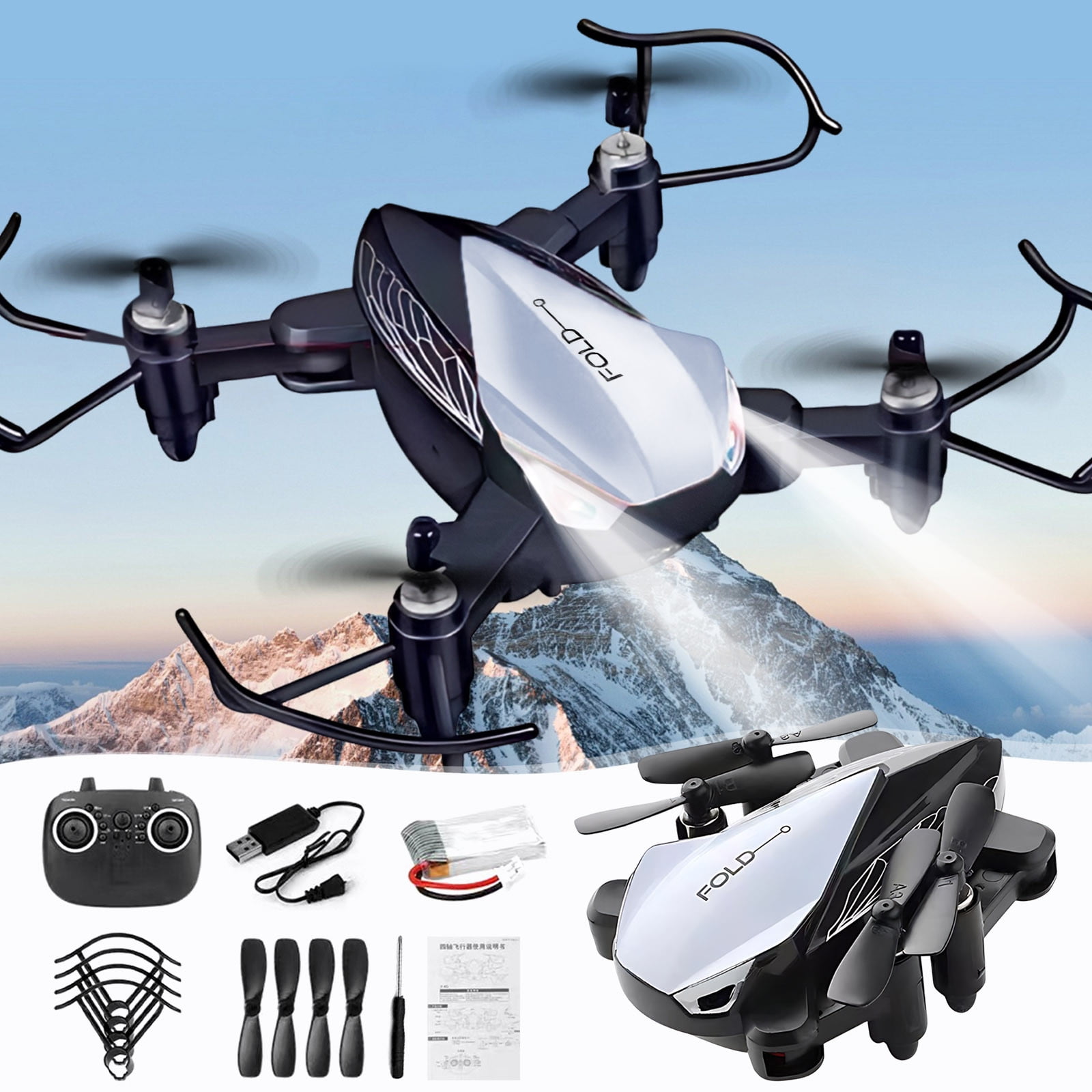 Xecvkr Explore the Skies with the 4K Ultra Clear Camera FPV Drone, Brushless Motor, Altitude ...
