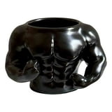 Xecvkr Fitness Themed Planter Muscle Man Abs Sculpture Resin Flower Pot ...