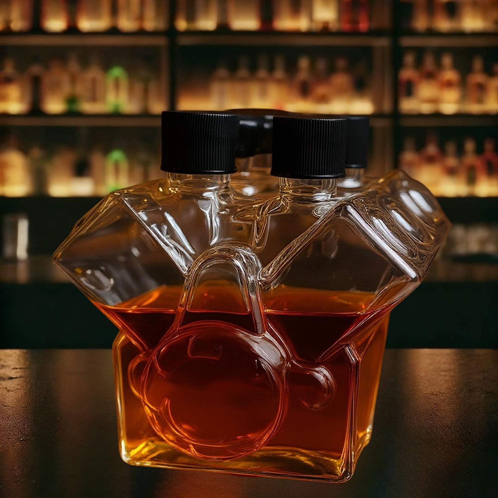 Xecvkr Glass Whiskey Decanter Bar Unique Car Design Wine Liquor Serving ...