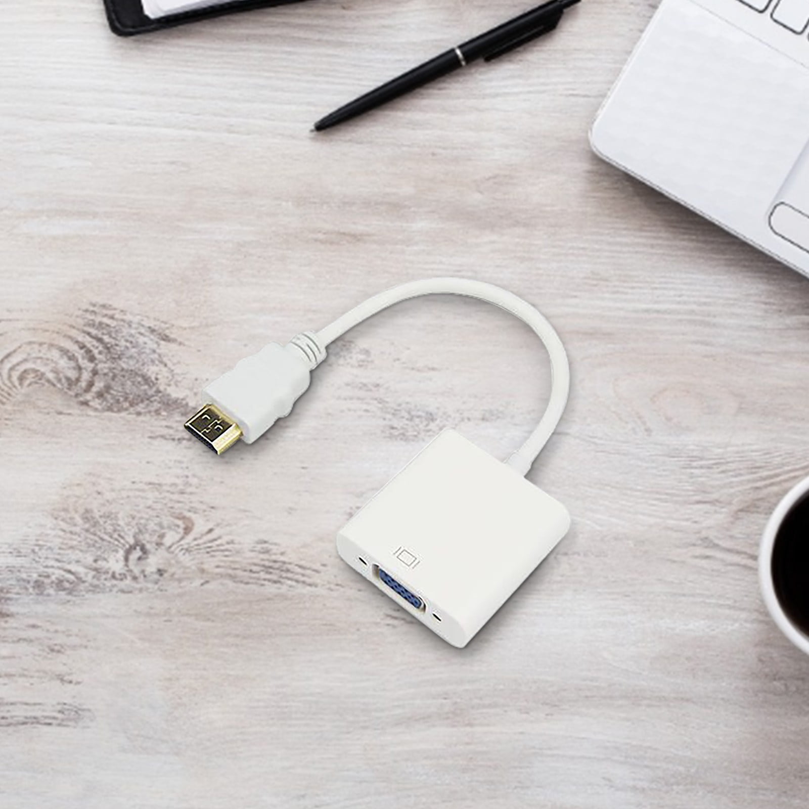 Xecvkr HDMI To VGA Adapter 1080P Male To Female Cable Converter Cord ...