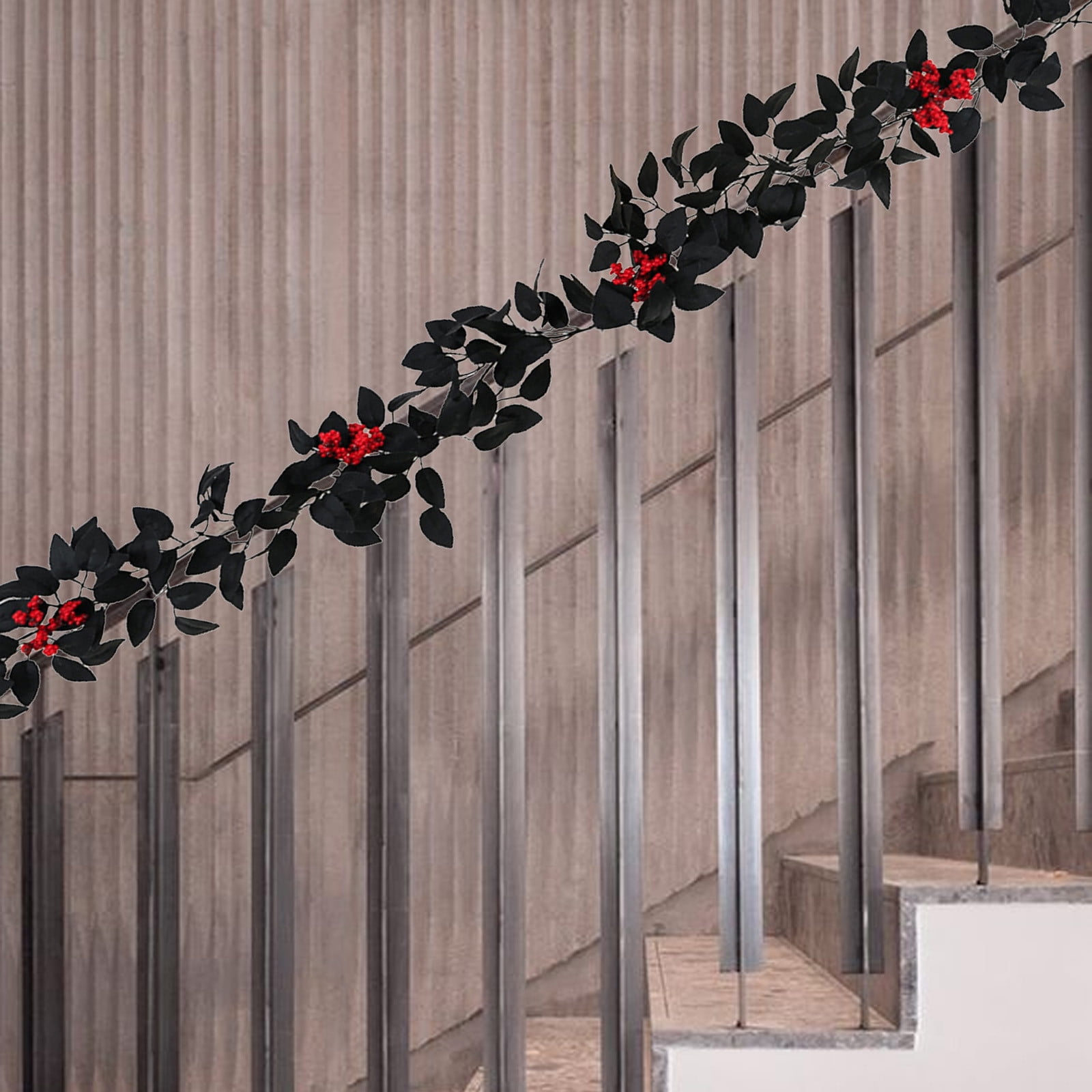 Xecvkr Halloween Rose Maple Leaf Rattan Garland Artificial Simulation ...
