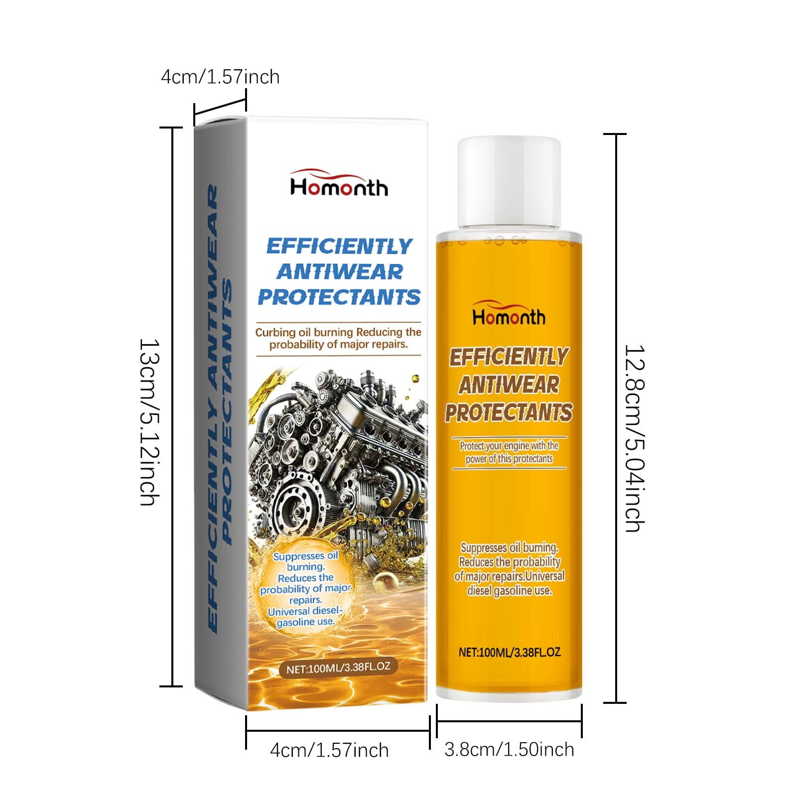 Xecvkr High-Efficiency Engine Wear Protectant and Additive 100ml of ...