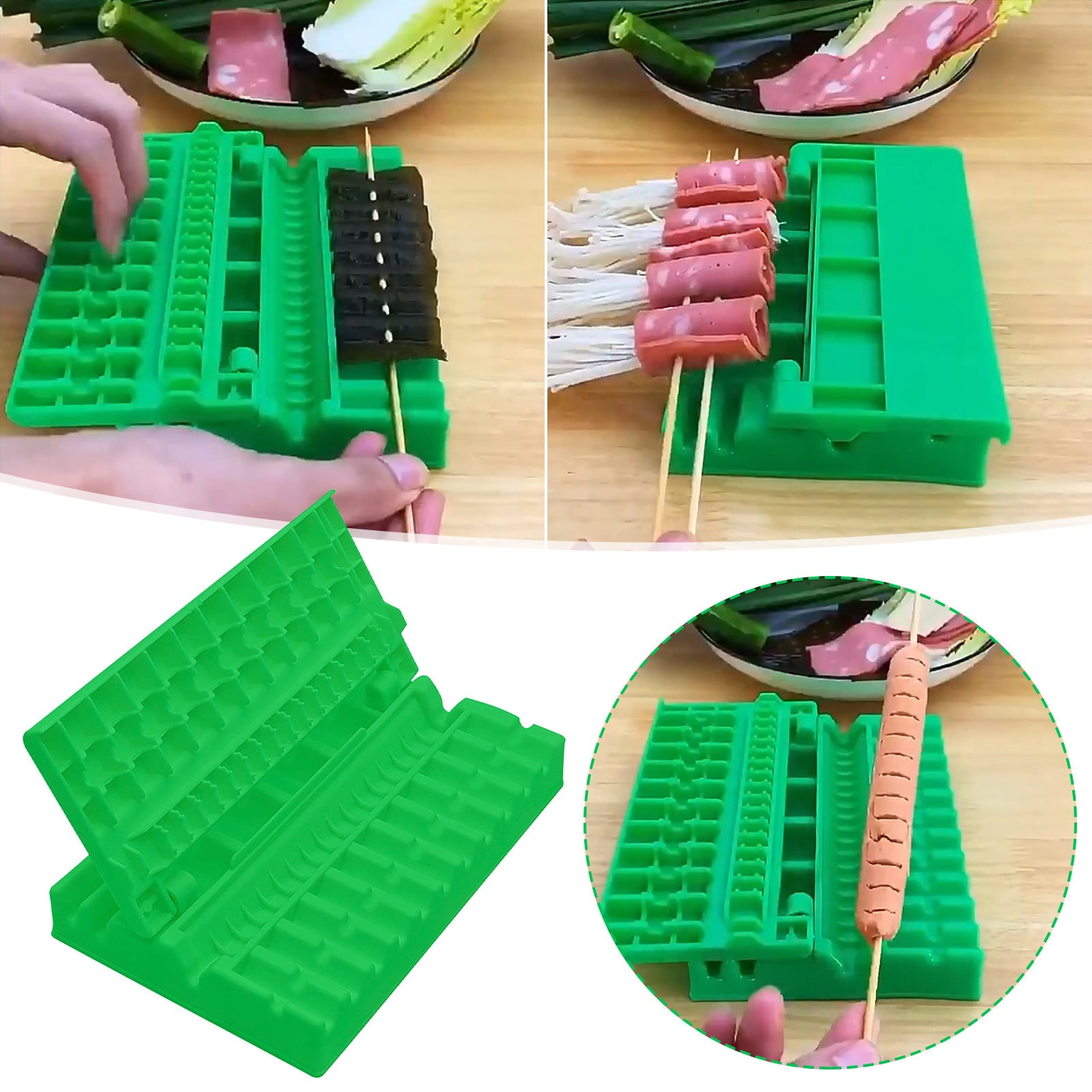Xecvkr Kebab Mold Maker BBQ Grill Outdoor Barbecue Skewer Packing Tool ...
