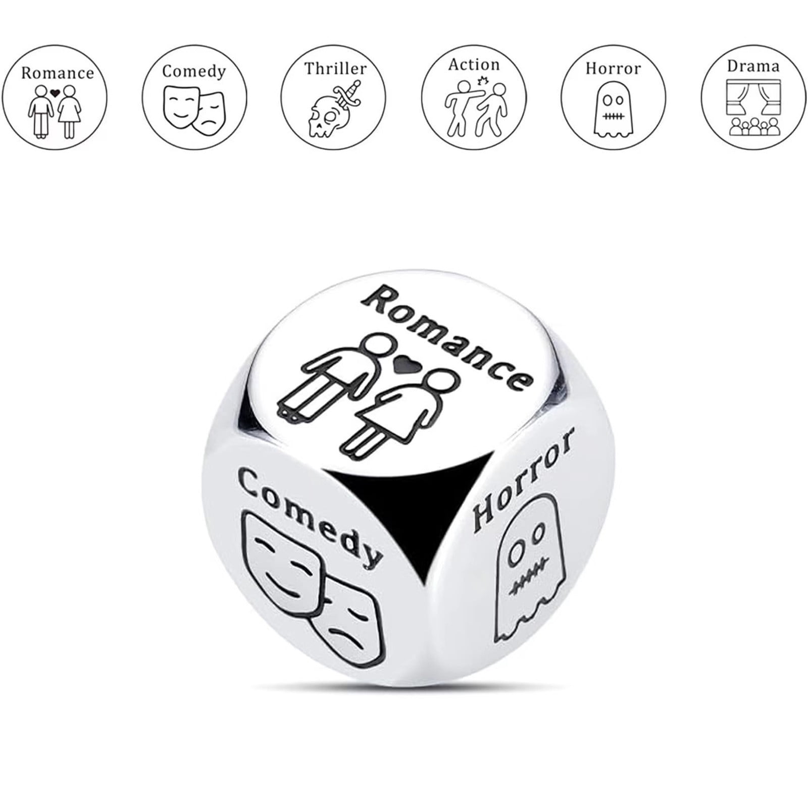 Xecvkr Metal Decision Dice Game, Multi-Sided Food Choice Dice for ...