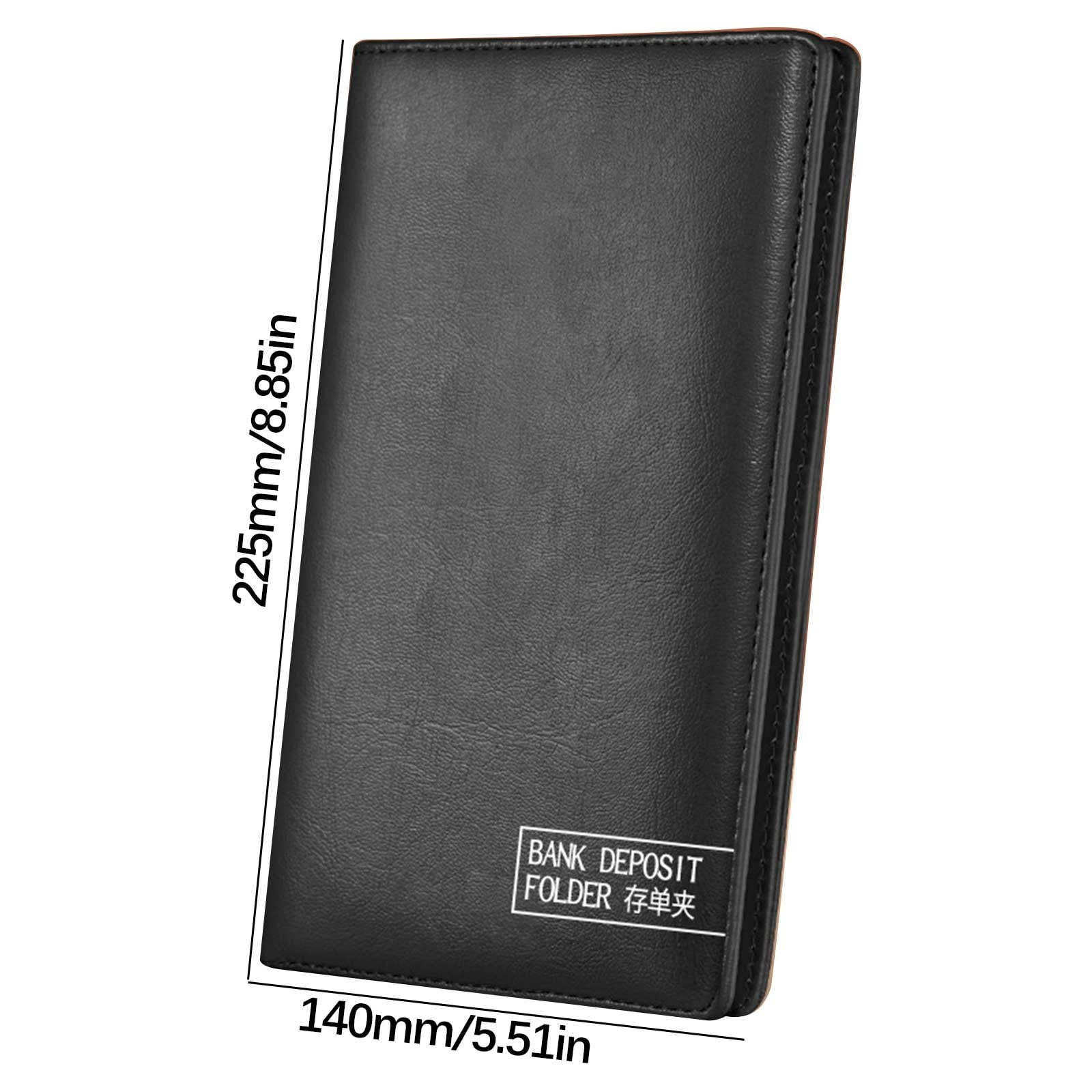 Xecvkr Premium Leather Checkbook Organizer with PVC Inner Pages - Store ...