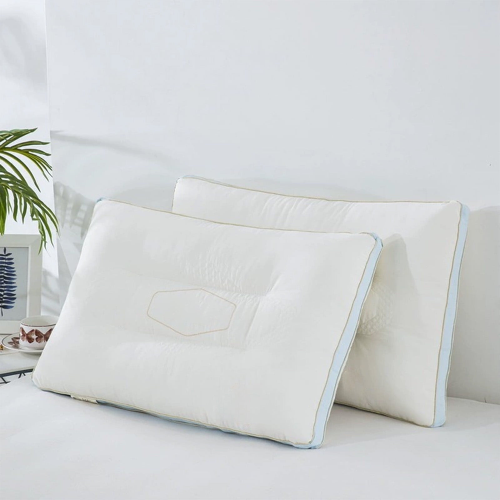 Xecvkr Protein Pillowcase Neck Support Low Dwarf Pillow Soft Comfort ...