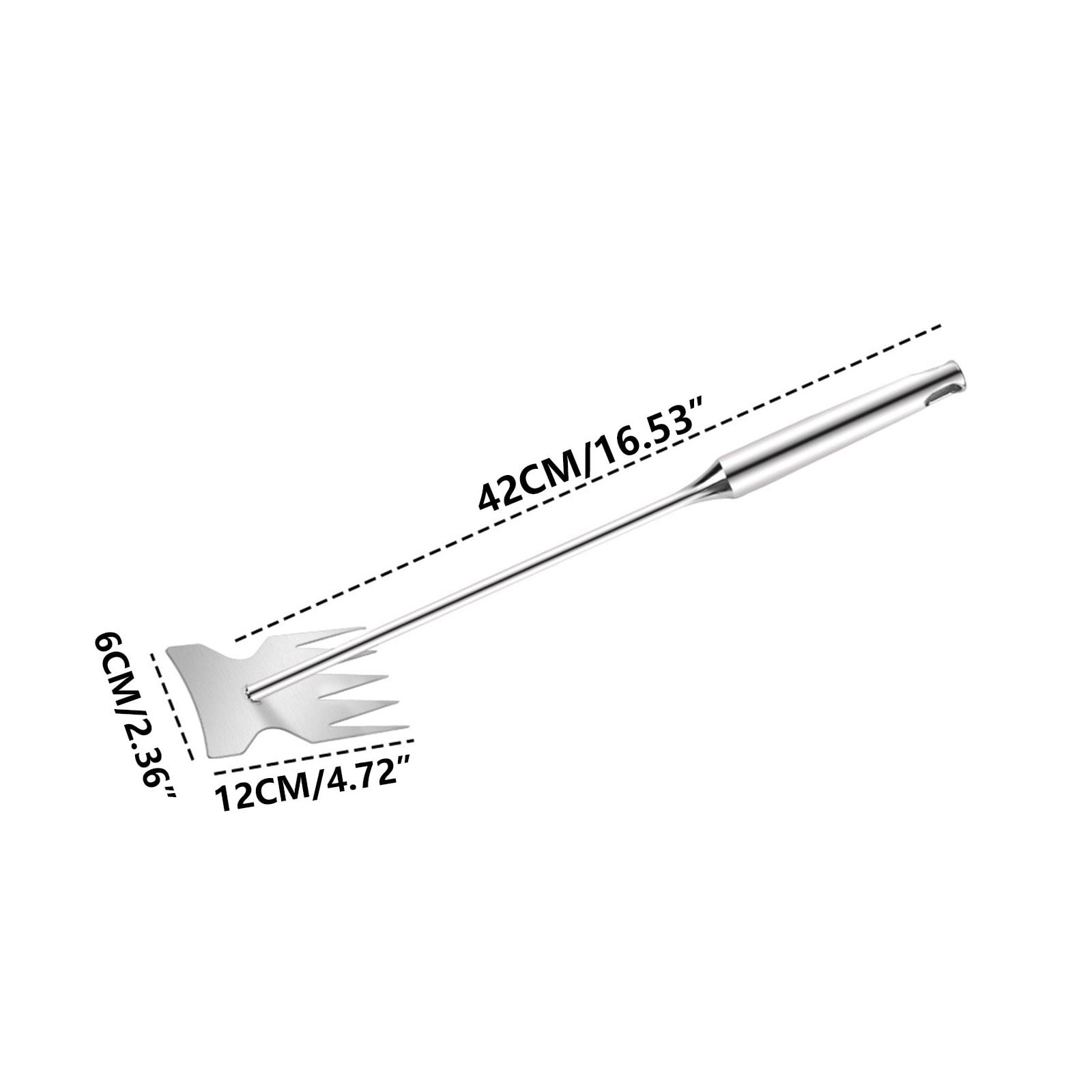 Xecvkr Stainless Steel 5-Tined Weeding Rake with Hanging Loop Durable ...