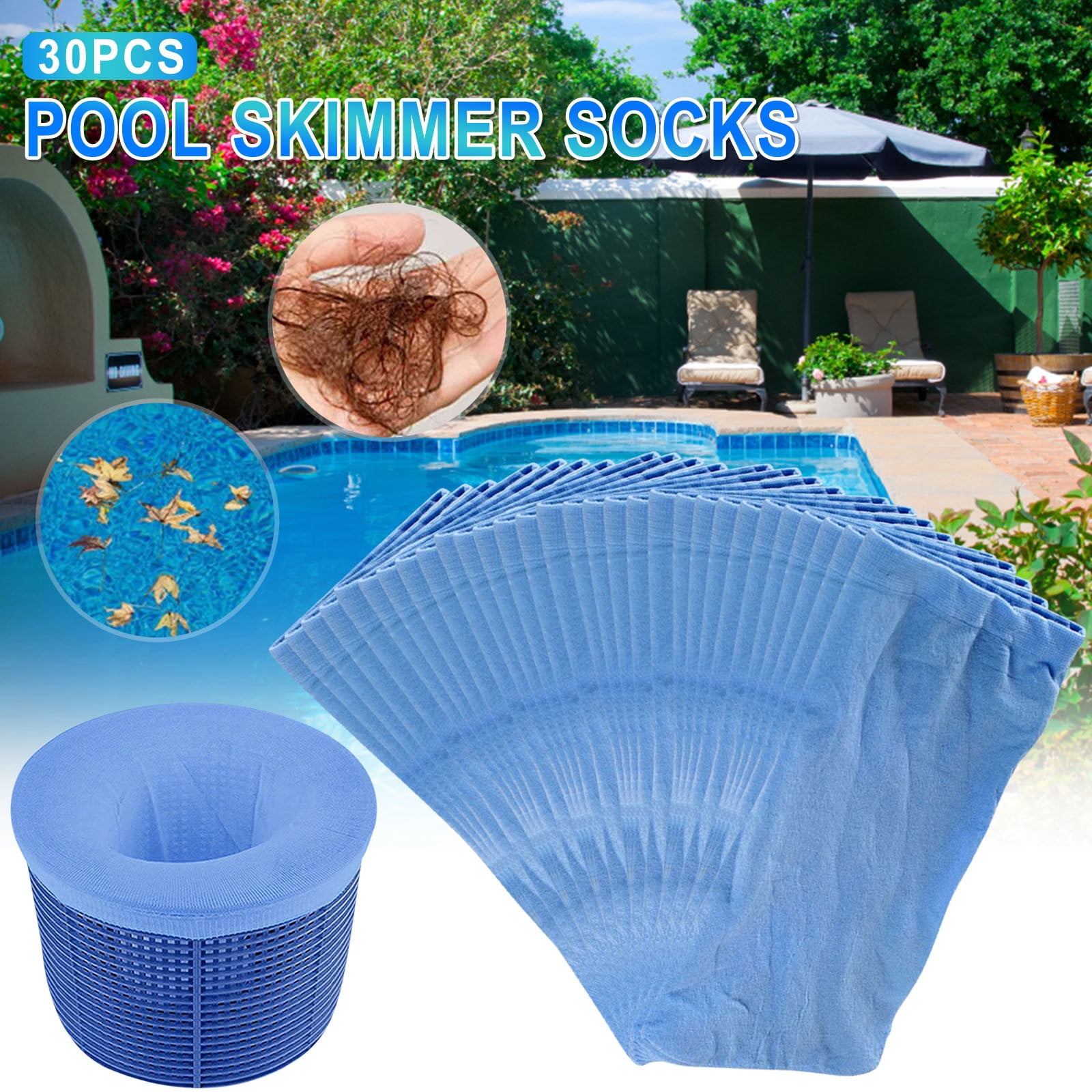 Xecvkr Ultra Fine Mesh Pool Skimmer Filter Socks for Above Ground and ...