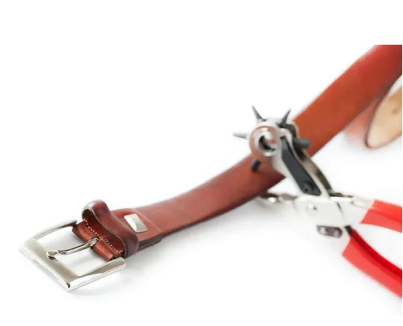 Xeede Belt Hole Puncher for Leather, Heavy Duty Leather Hole Punch ...