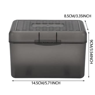 Acrimet, Card File Holder, 5 x 8, Heavy Duty Black with Clear Lid ...