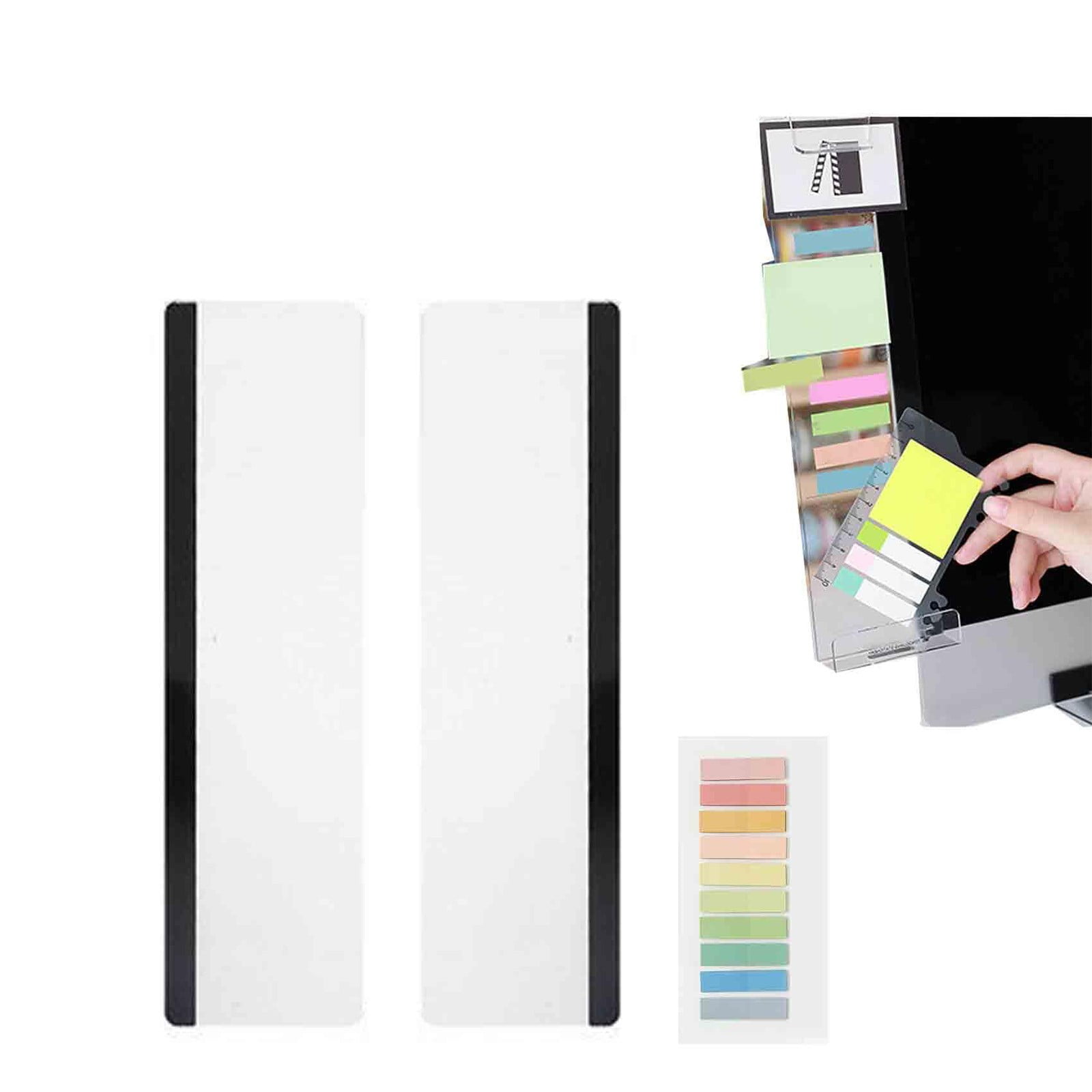 Xeede Office Desk Accessories, 2PCS Multifunction Computer Monitor Memo ...