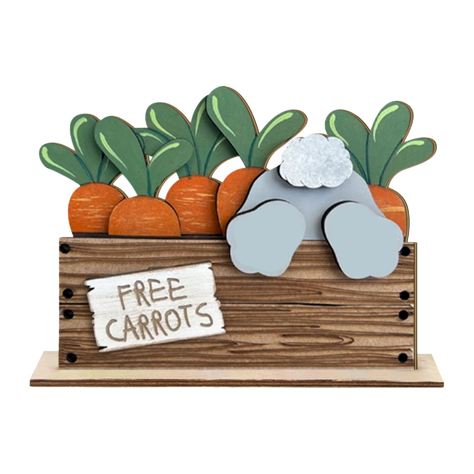 Xeejarui Easter Bunny Wood Decor Easter Natural Wood Signs Bunnies and ...