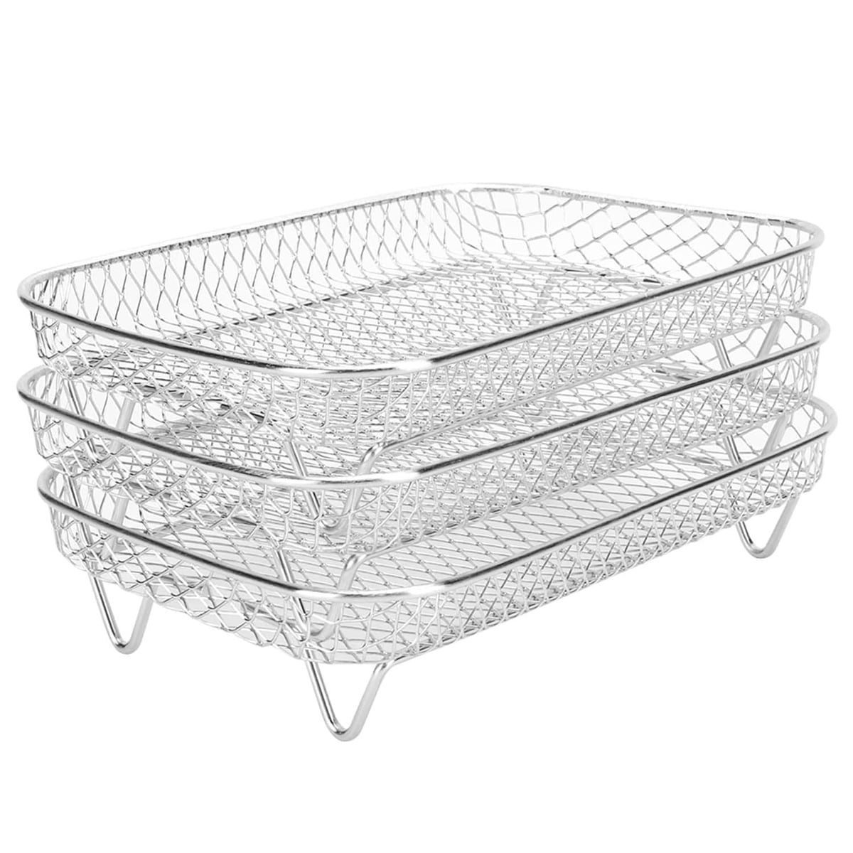 Xemplaro 3 Pcs/Set Air Fryer Rack Three Stackable Dehydrator Racks ...