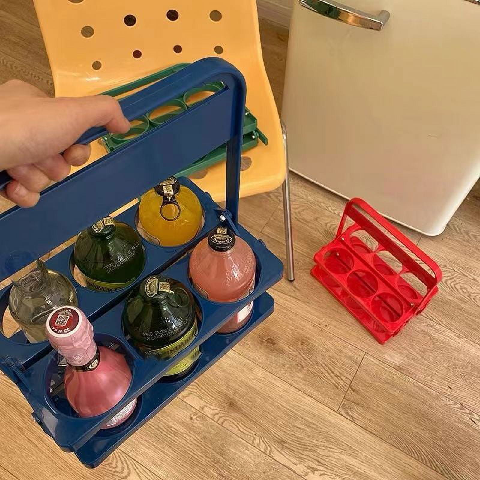 XemplaroPortable Beer Bottle Rack Pure Color Foldable Beverage Storage ...