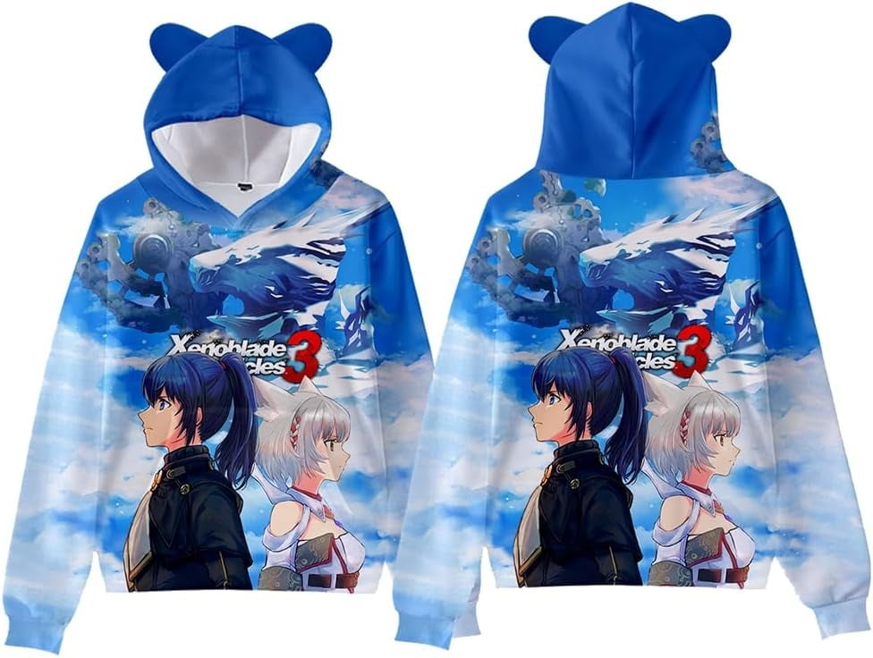 Xenoblade Chronicles 3 Game 3D Print Cosplay Men/Women Bear Ears Kawaii ...