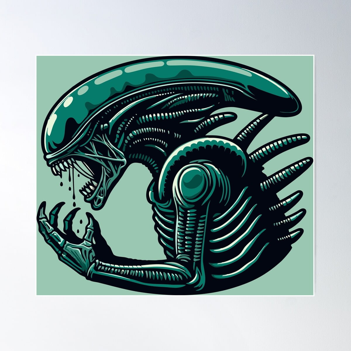 Xenomorph Alien Poster Wall Art, Modern Wall Decor For Living Room ...