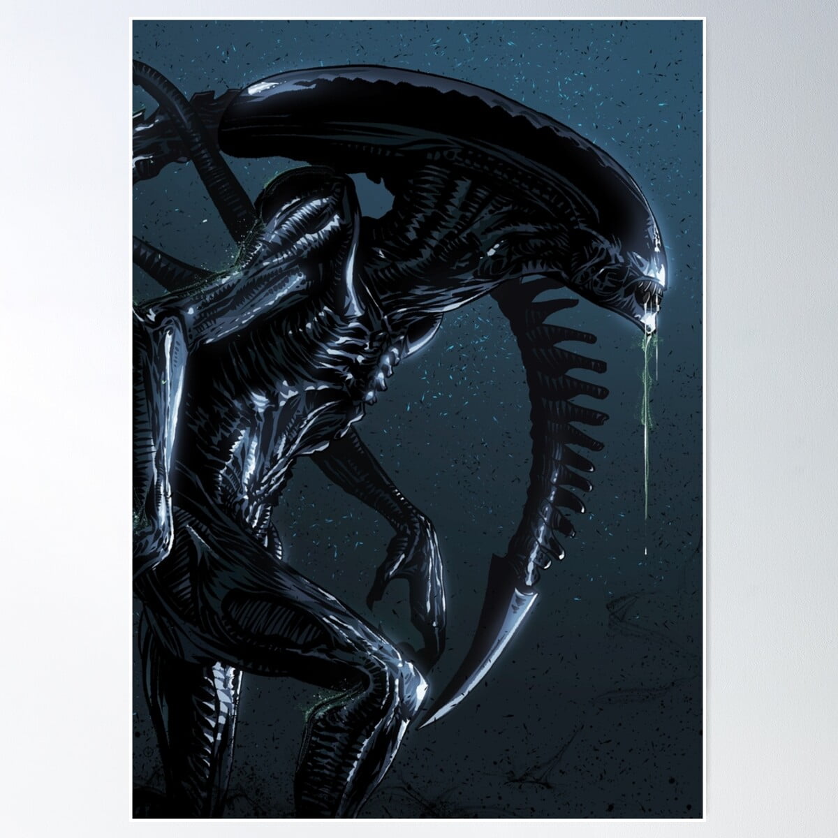 Xenomorph Alien Poster Wall Art, Modern Wall Decor For Living Room ...