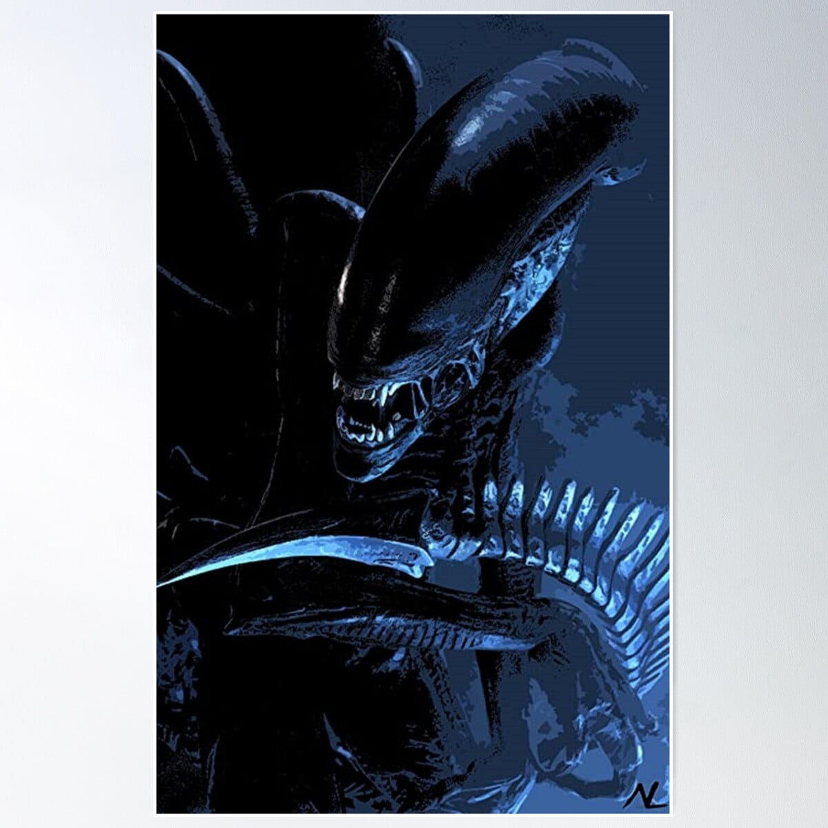 Xenomorph Poster Wall Art, Modern Wall Decor For Living Room Bedroom ...