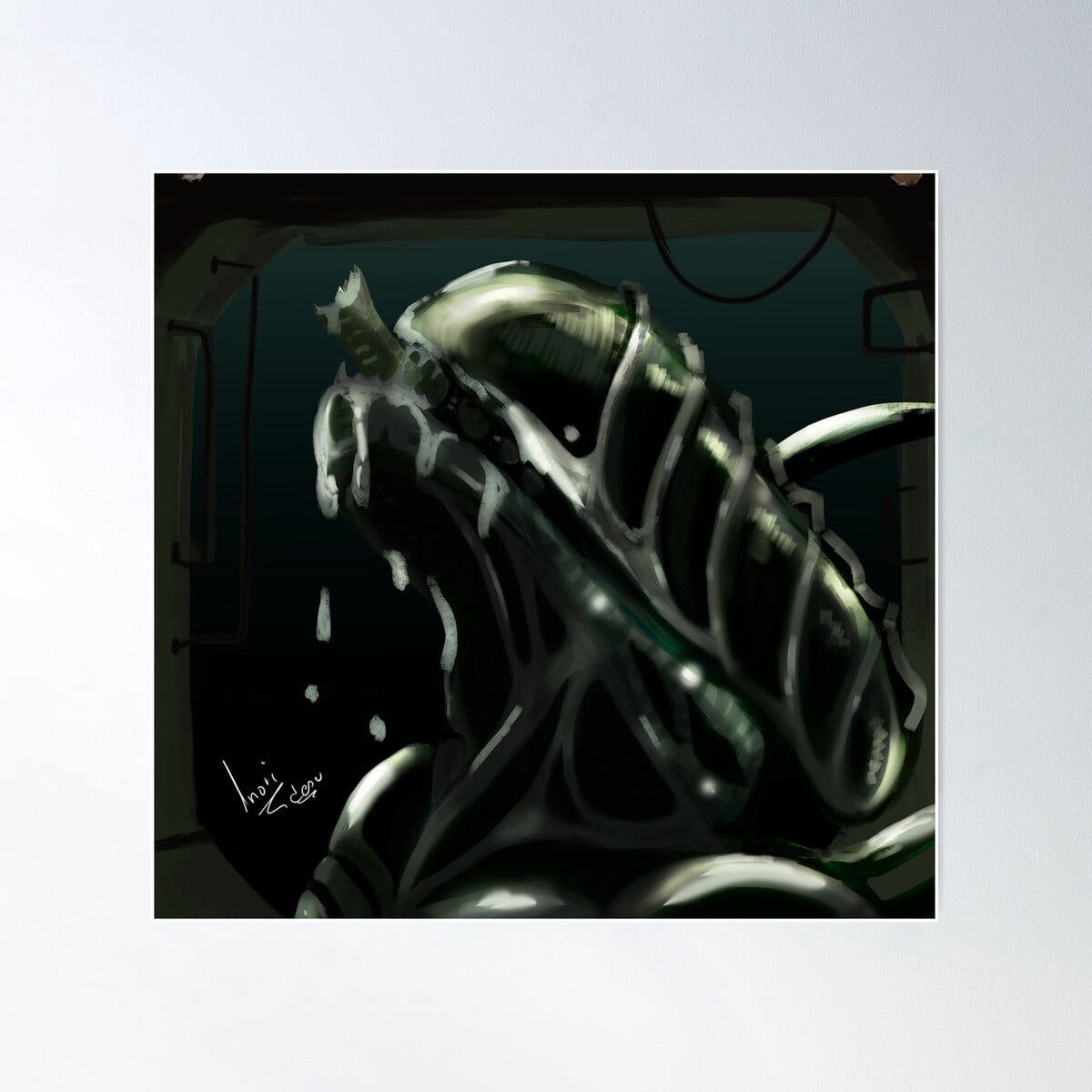 Xenomorph Poster Wall Art, Modern Wall Decor For Living Room Bedroom ...