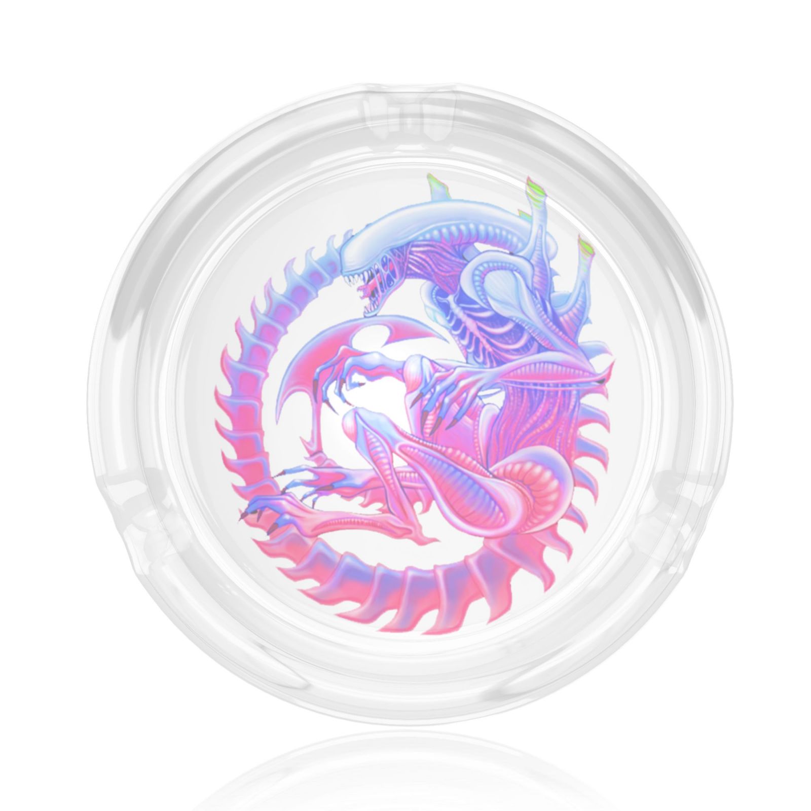 Xenomorph Round Glass Ashtray 3d Printing For Indoor And Outdoor, Home ...