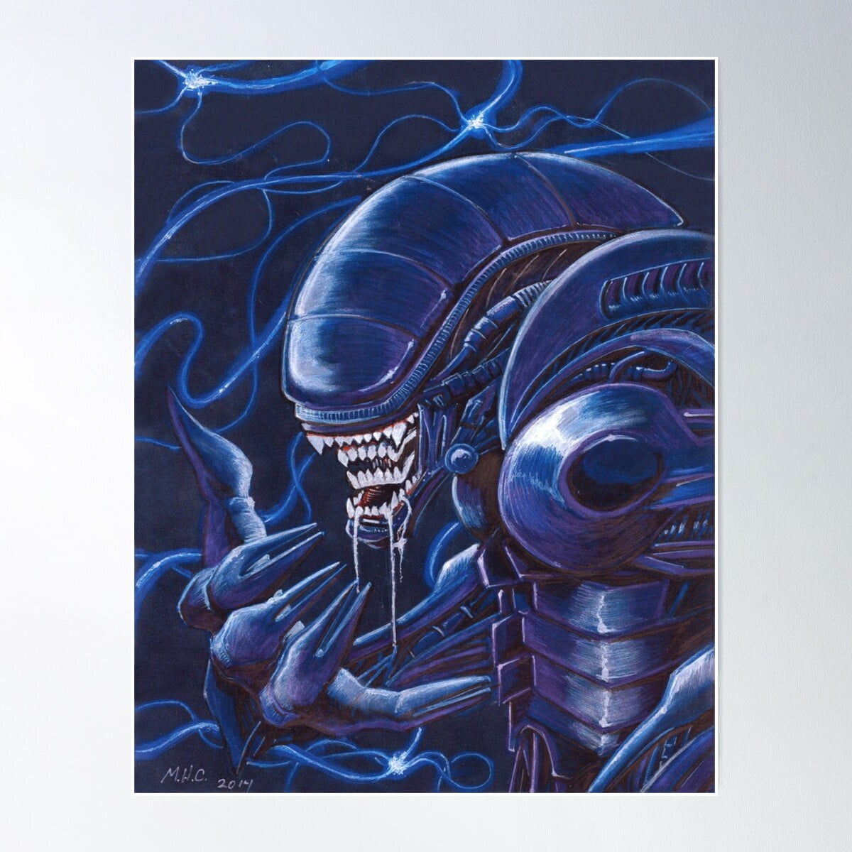 Xenomorph Shaka Poster Wall Art, Modern Wall Decor For Living Room ...