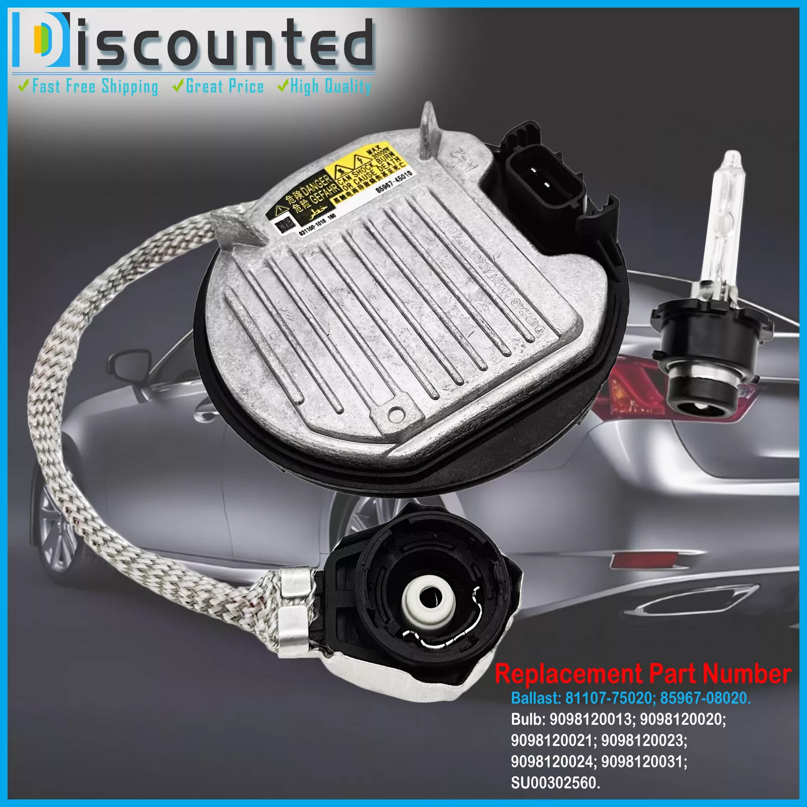 Xenon Ballast & Bulb Kit Control Unit Module for 14-17 Mazda 6 GS GT GX ...