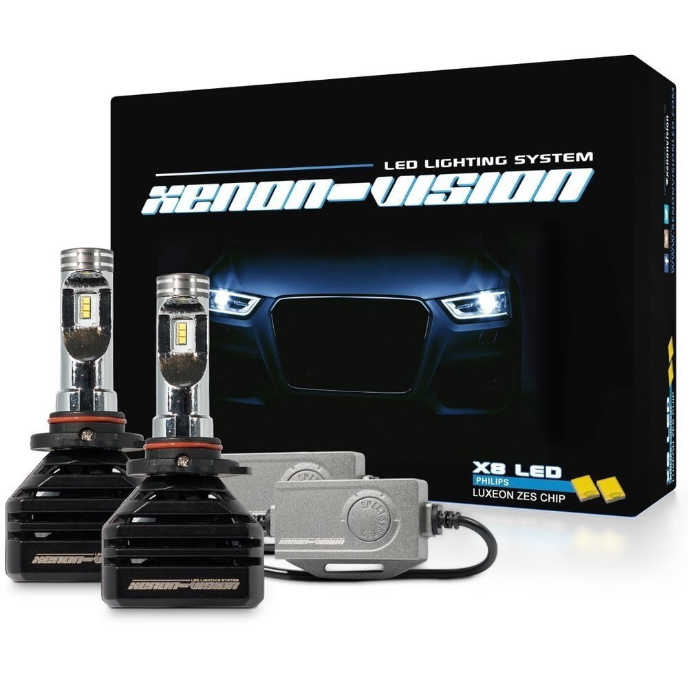 Xenon-Vision K8 70W 10,000LM - H10 LED Kit - 6500K Philips ZES LED Chip ...