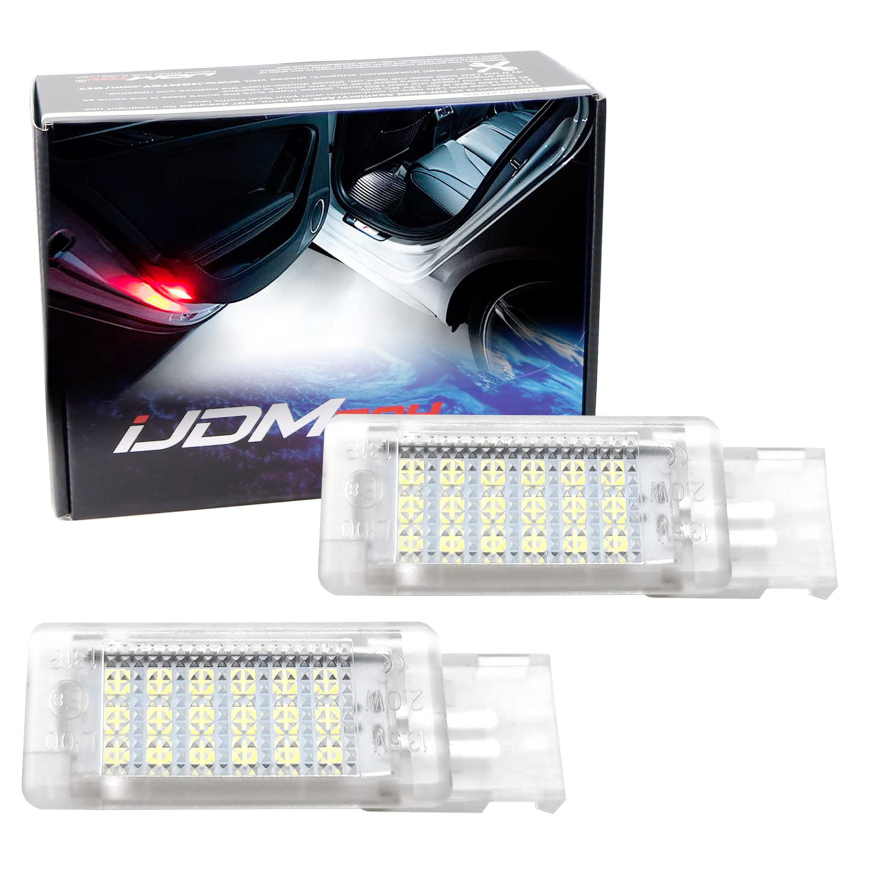 Xenon White LED Compartment Glove Box or Footwell Lights For Volkswagen ...