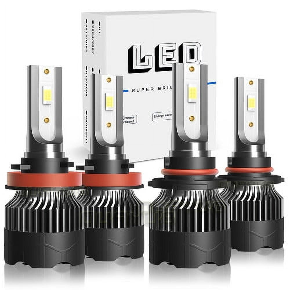 Xenon White LED Headlight Bulbs Kit High & Low Beam for 2008-2018 Honda ...