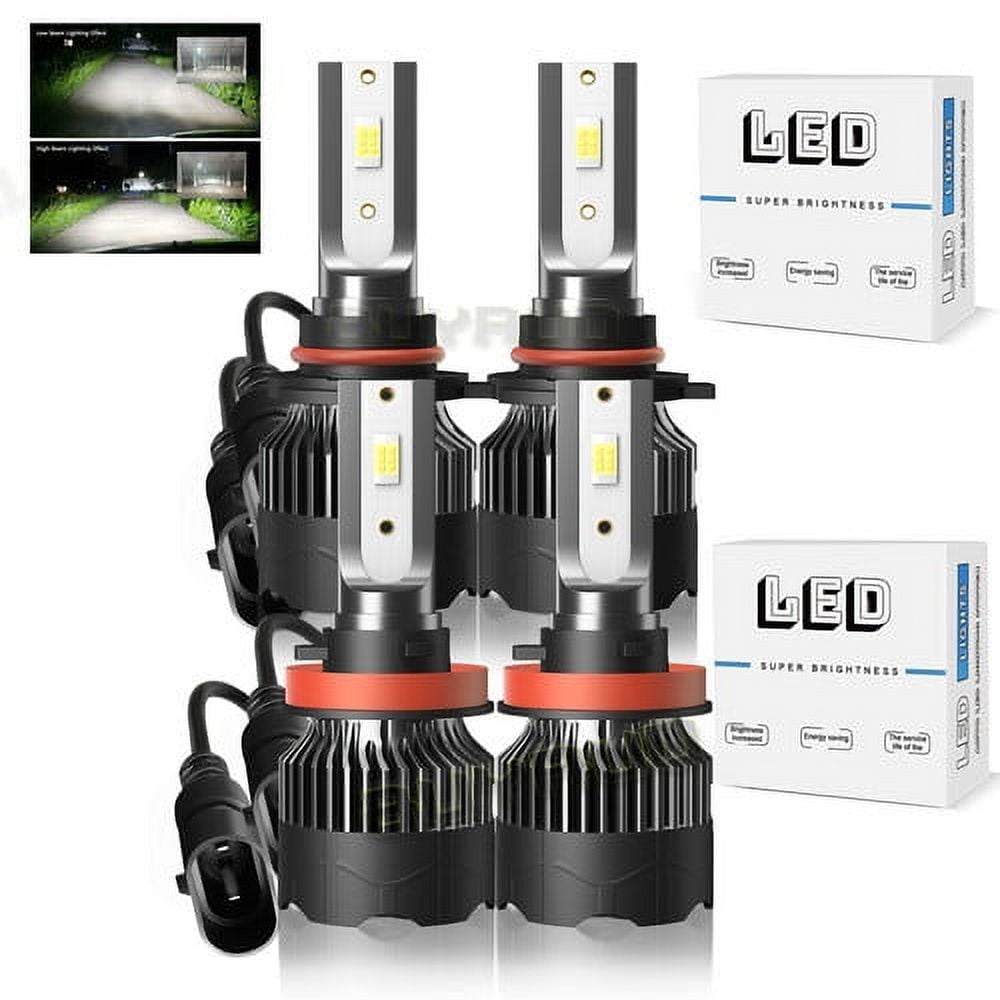 Xenon White LED Headlight Bulbs Kit High & Low Beam for 2015-2020 Ford ...