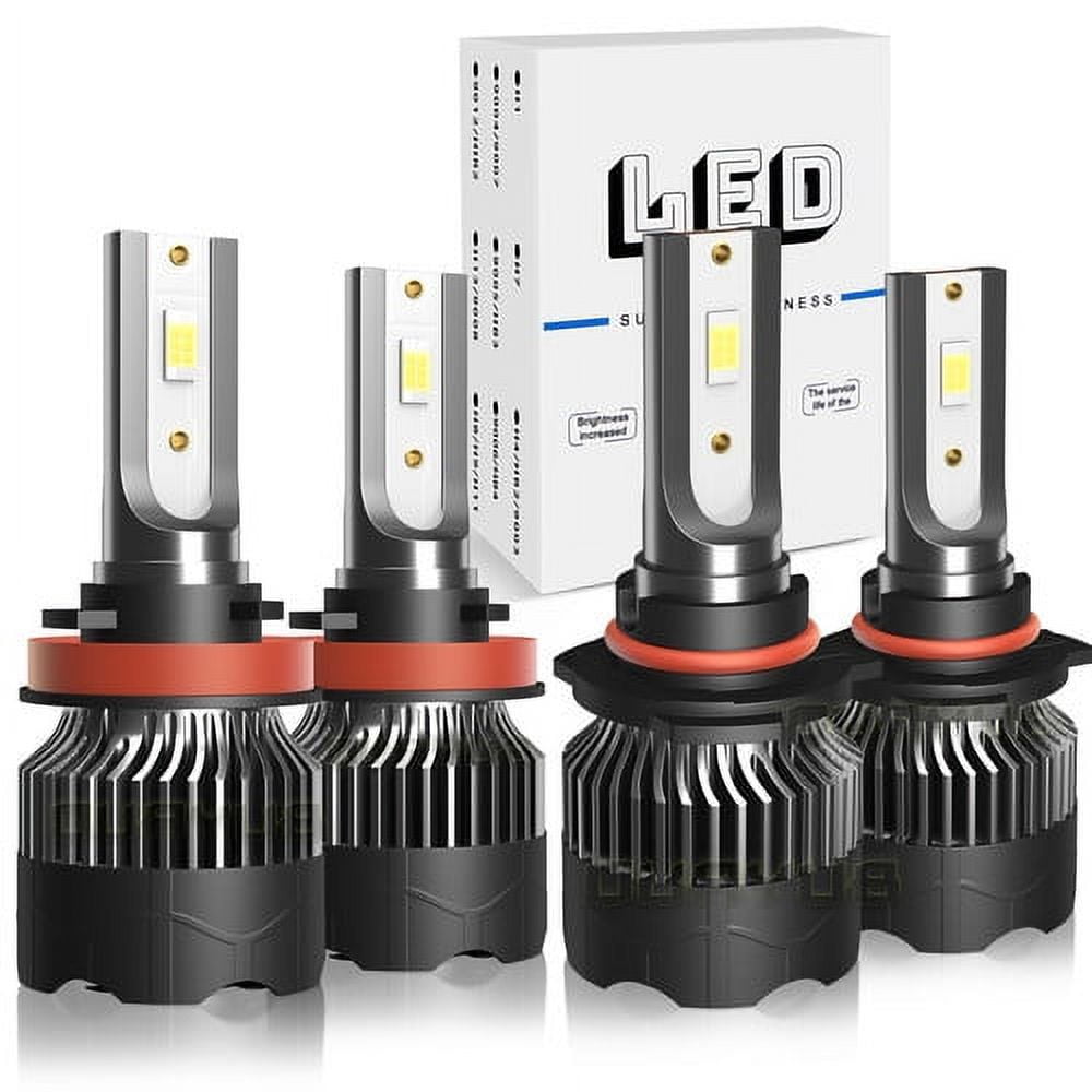 Xenon White LED Headlight Bulbs Kit High & Low Beam for 2016-2020 Ford ...