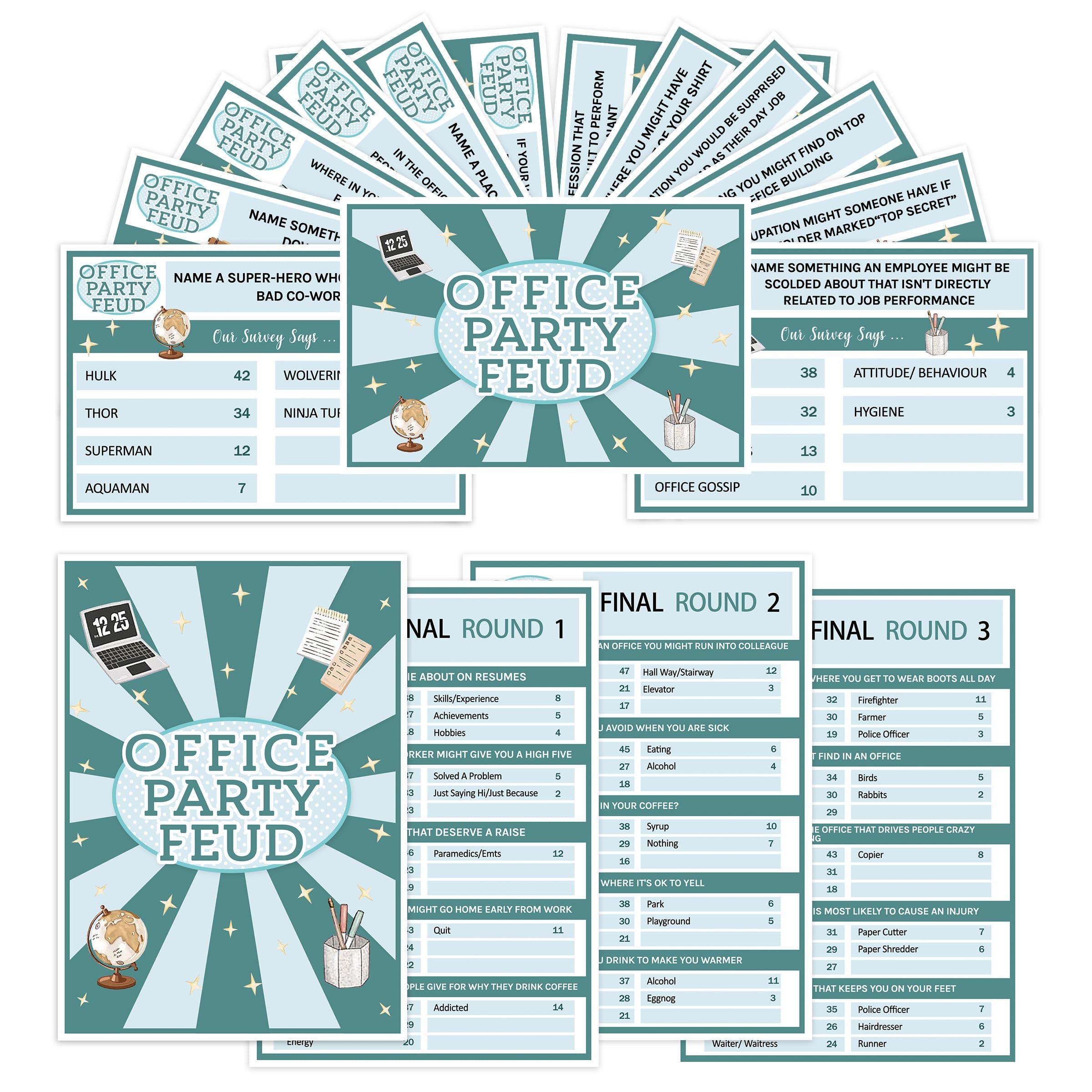 Xenseou Office Party Feud Game, Office Activity Games, Office Trivia ...