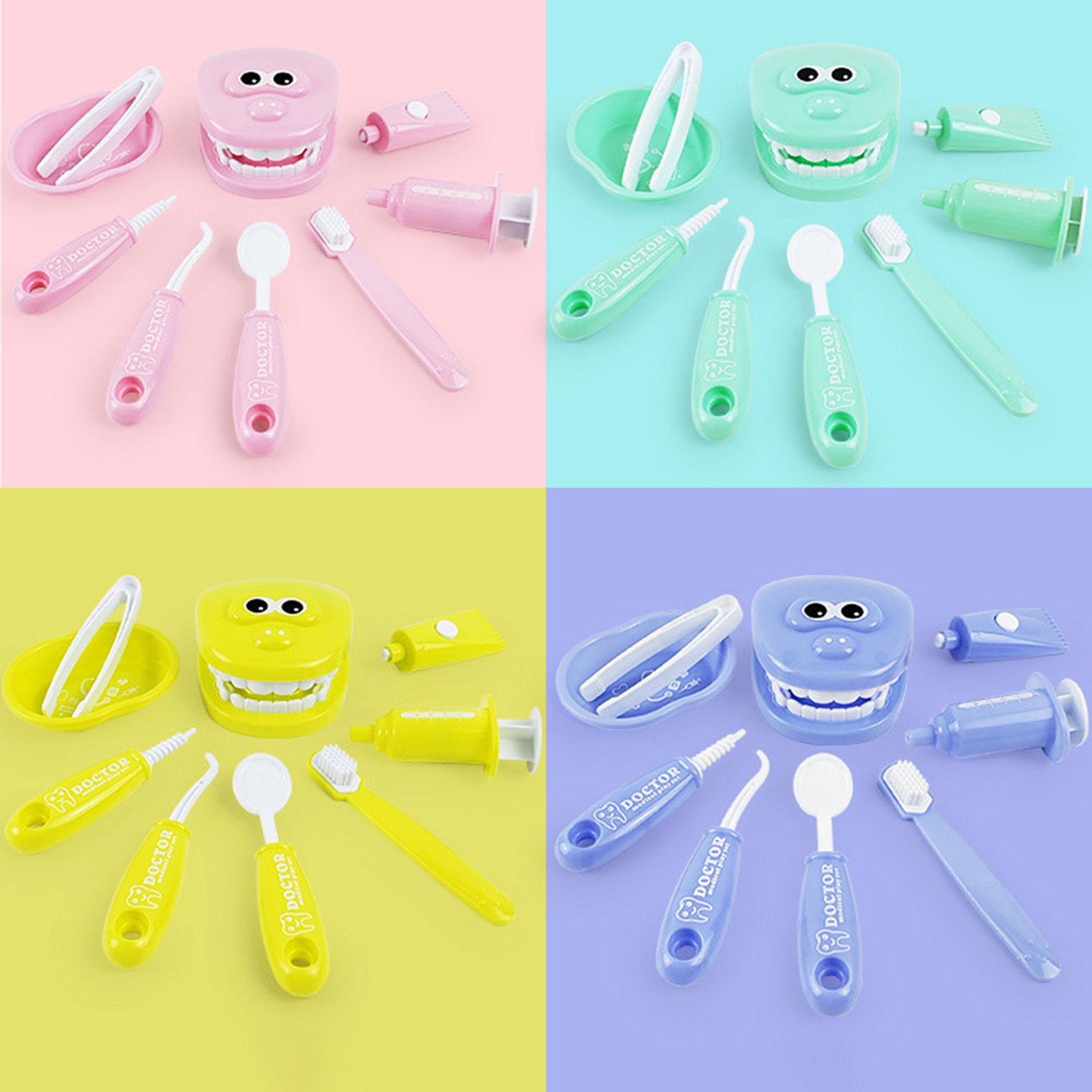 Xeoereki 9Pcs/Set Kids Educational Dental Scene Toys Preschool Teaching ...
