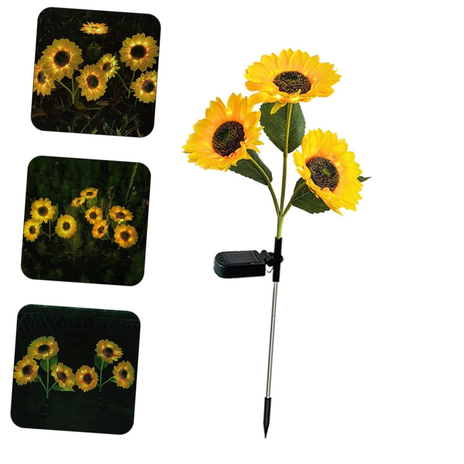 Xerdia Led Solar Three Head Sunflower Decorative Lights, Solar ...