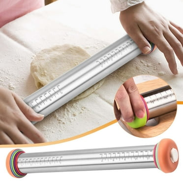 23.6" Rolling Pin for Baking, Stainless Steel Dough Roller with ...
