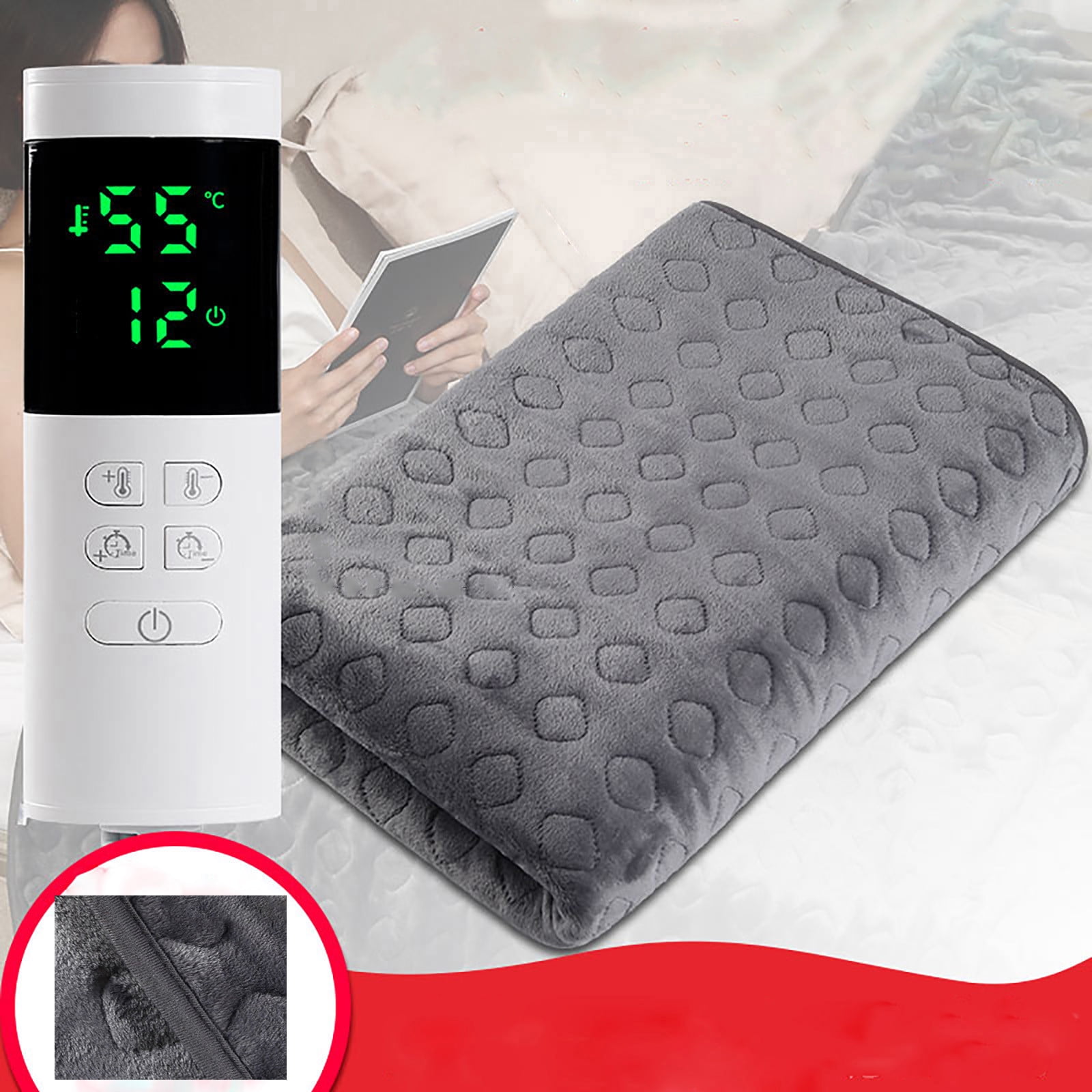 Xerdsx Heating Blanket Queen Size,Heated Blanket Soft Blanket Machine ...