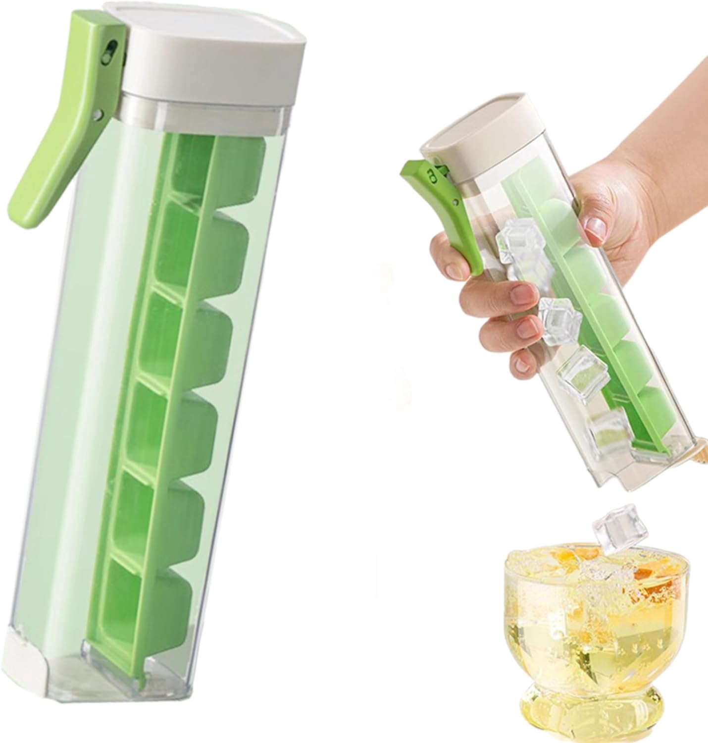 Xerdsx Ice Cube Trays, One Press Drop Ice Cube Off, Ice Cube Trays for ...