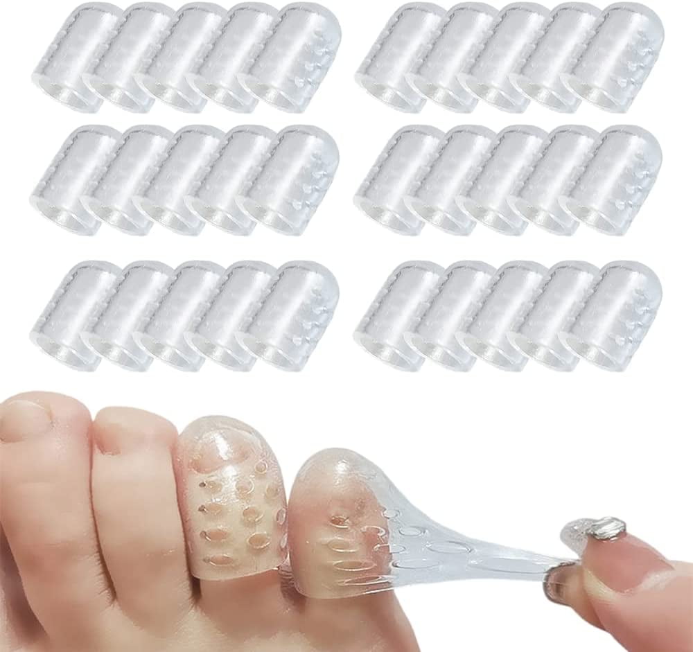 Xerdsx Silicone Toe Protectors, 30 Pcs Breathable Toe Caps for Corns ...