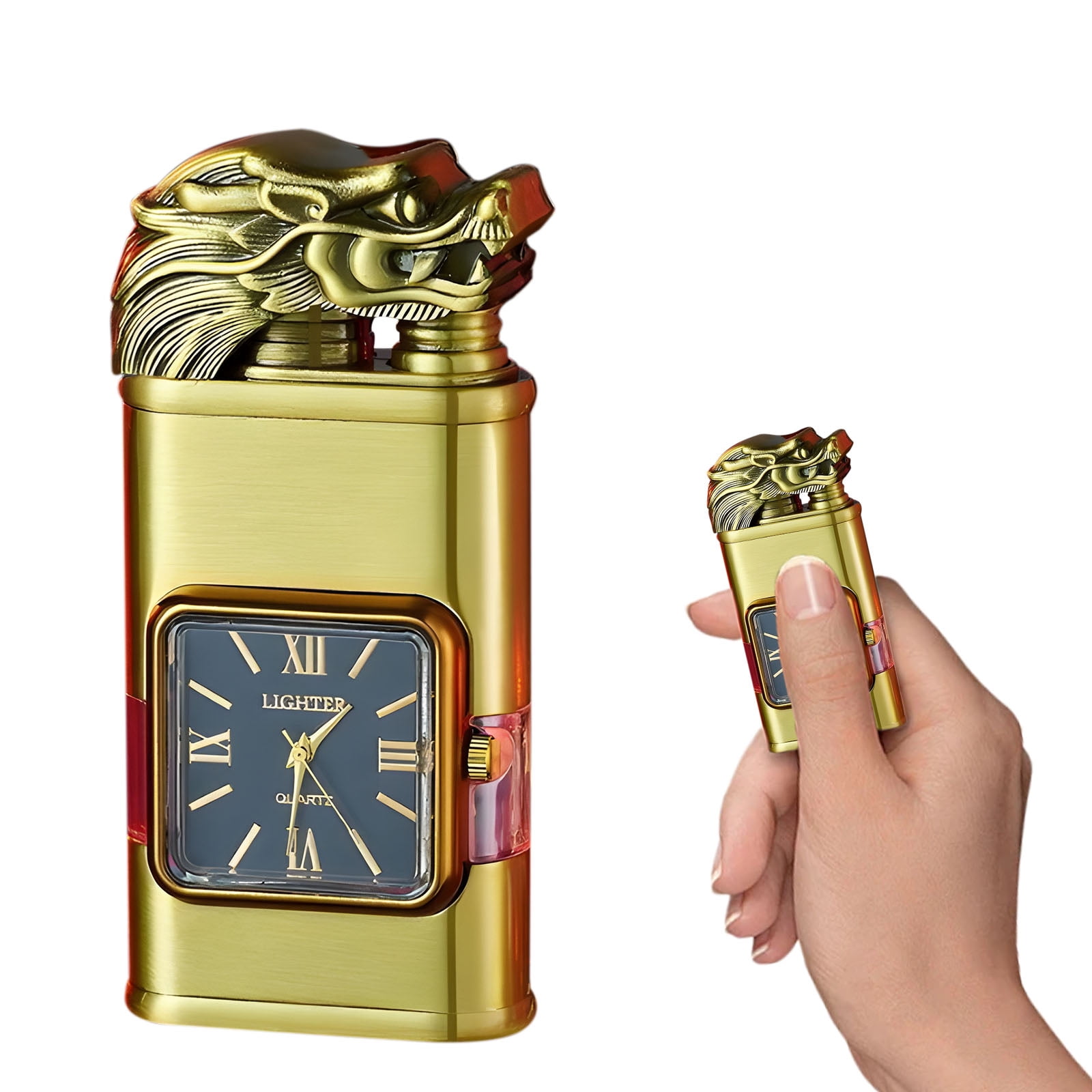 Xerdsx Windproof Lighter Vintage Watch Bezel Jet Flame Torch, Lighter ...