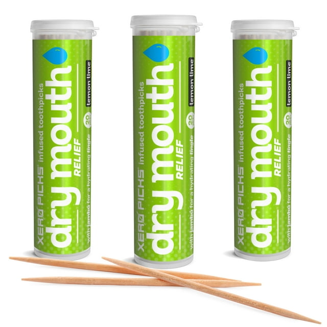Xero Picks Dry Mouth Relief - Lemon Lime - Infused Flavored Toothpicks ...