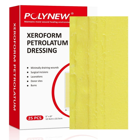 Xeroform Petrolatum Dressing 5"x9", 25 PCS Non-Adherent Gauze for Low ...