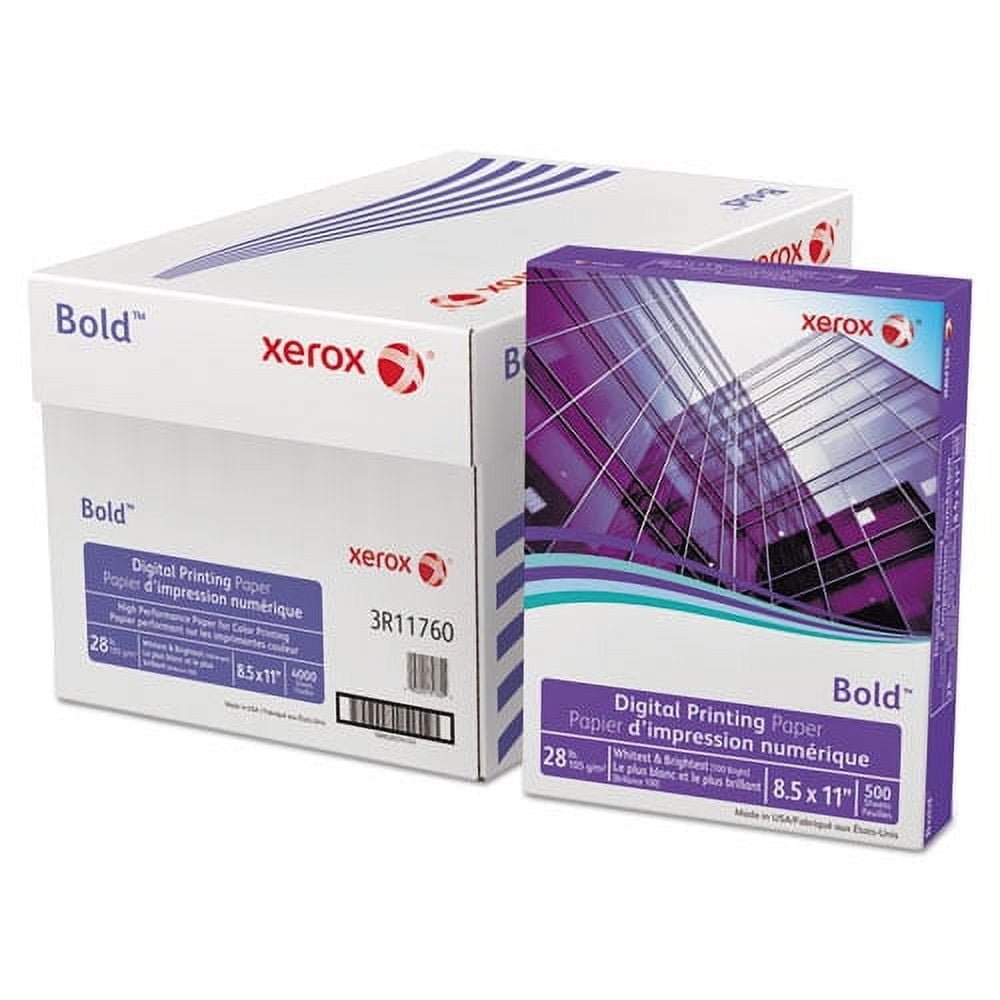 Xerox Bold Digital Printing Paper White, 100 Bright, 28 lb Bond Weight ...
