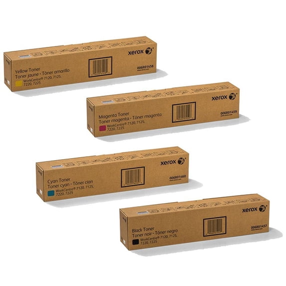 Xerox Genuine Complete 4-Color Toner Cartridge Set for WorkCentre 7120 ...