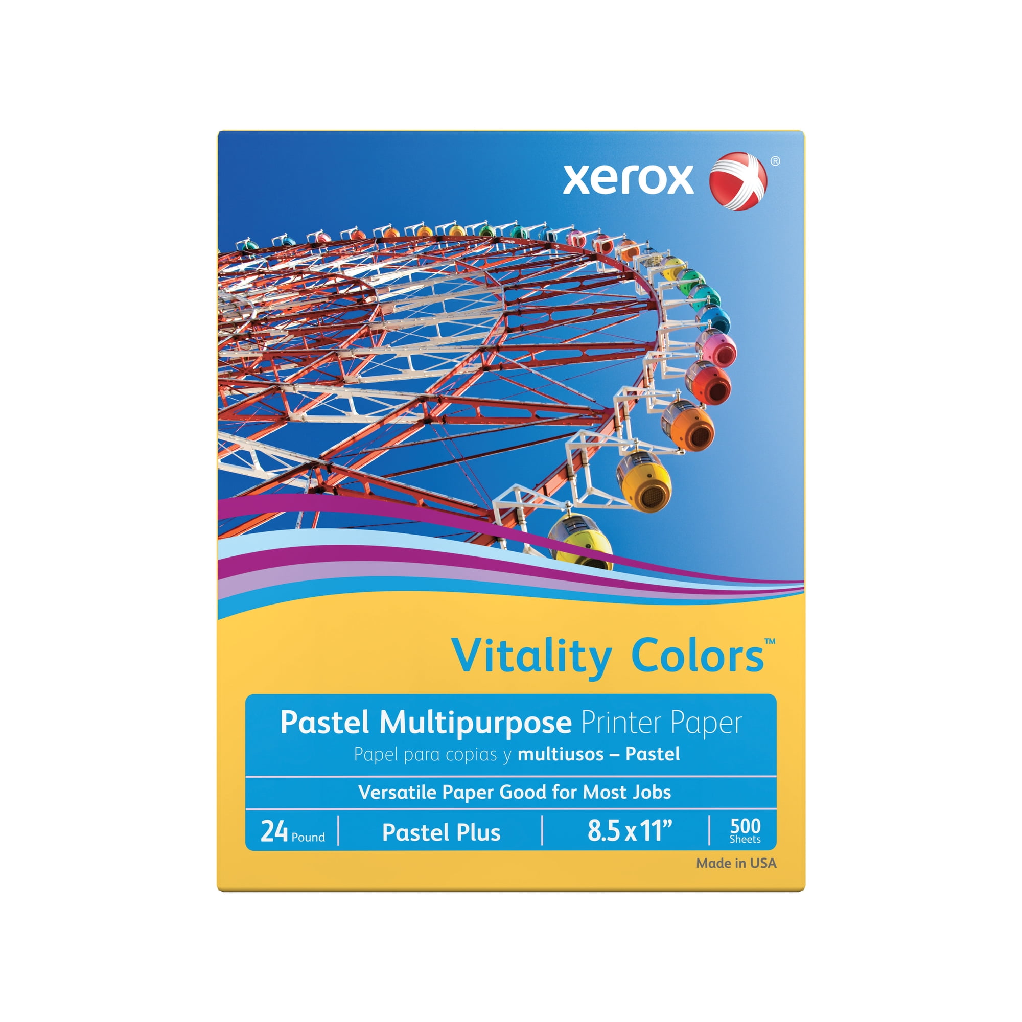 Xerox® Vitality Colors™ Pastel Plus Multipurpose Printer Paper, Letter ...