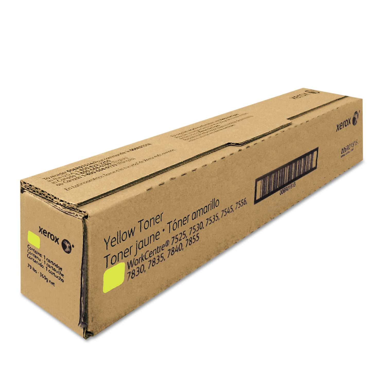 Xerox, XER006R01514, Yellow Toner for the WorkCentre 7525/7530/7535 ...