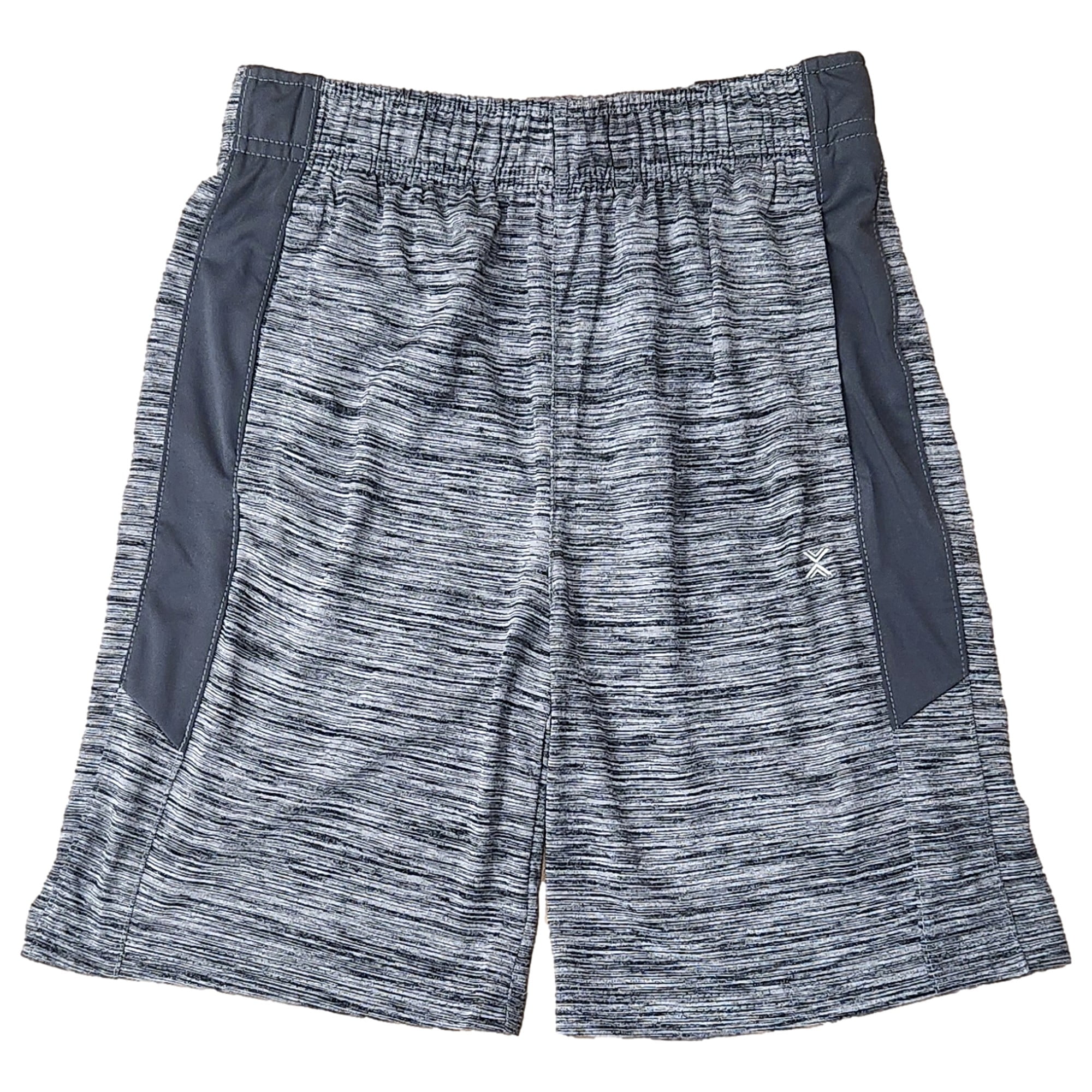 Xersion Boys Gray Side Stripe Athletic Basketball Gym Shorts X-Large 18 ...
