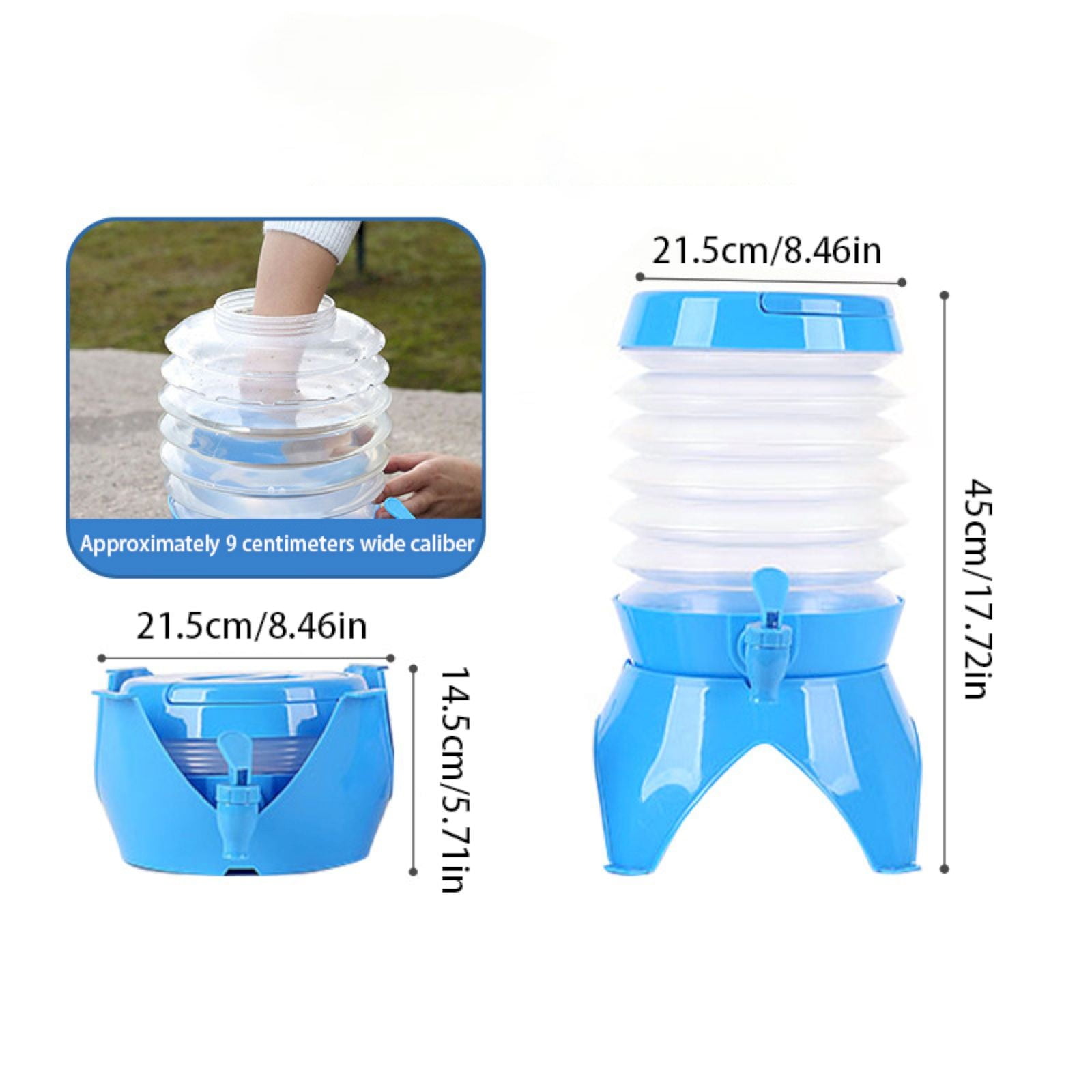 Xetio Collapsible Water Bottle Collapsible Water Container with Spigot, Foldable Water Jug ...