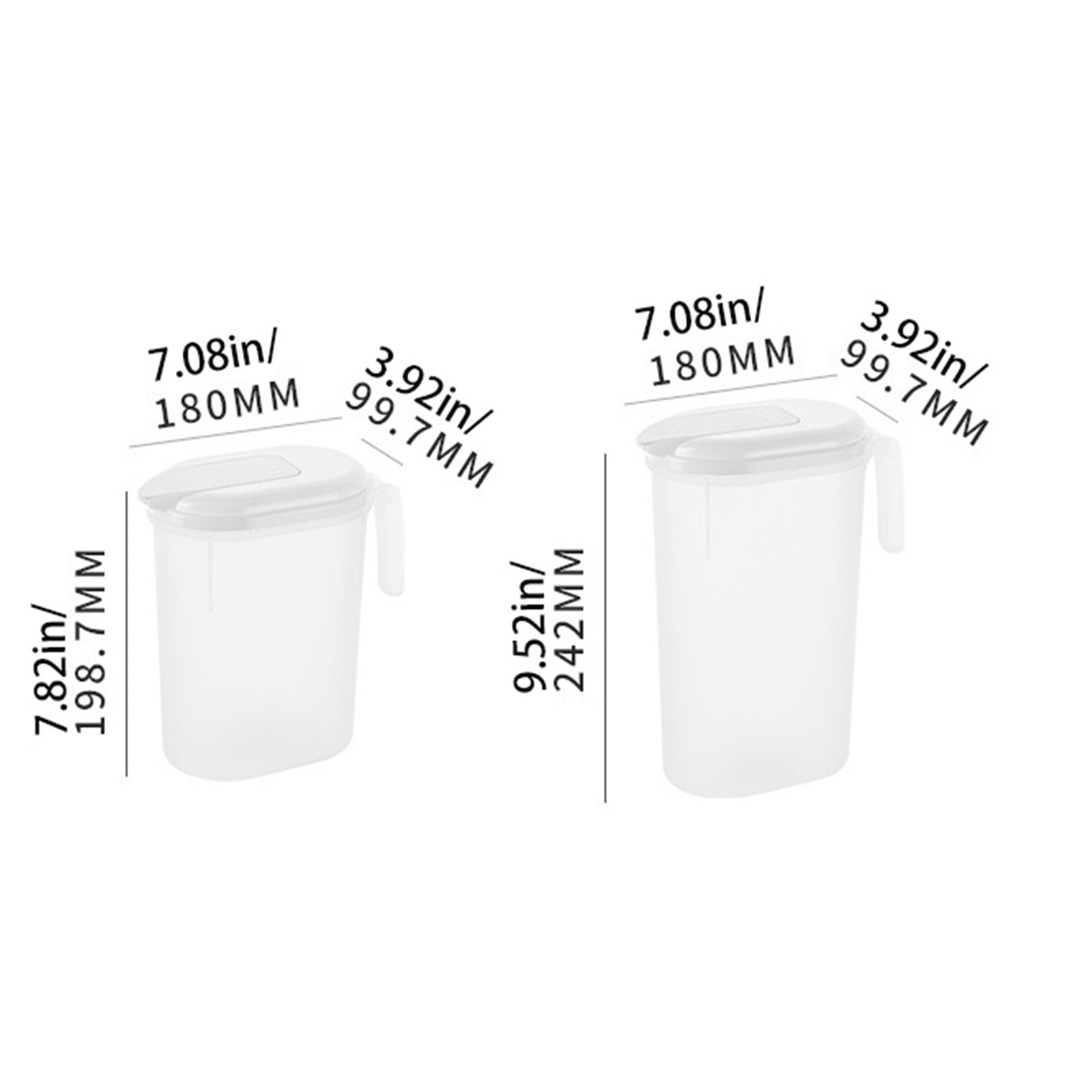 Xetio Tea Pitcher with Lid, Water Pitcher for Fridge, Plastic Pitchers ...