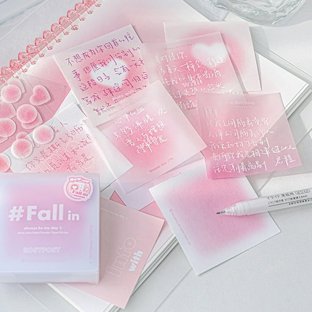 Xeyise 1 Box Sticky Notes Gradient Self-adhesive Great Stickiness ...