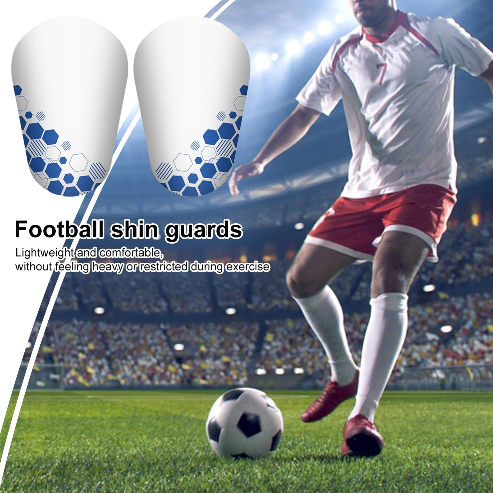 Xeyise 1 Pair Miniature Soccer Shin Guards Soccer Players Women Men ...
